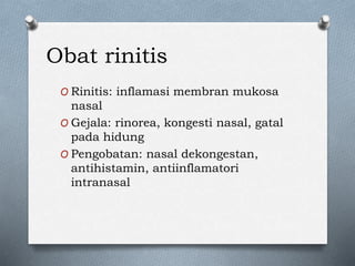 Obat Pada Sistem Pernafasan_Materi Dosen IKM | PPTX