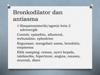 Obat Pada Sistem Pernafasan_Materi Dosen IKM | PPTX