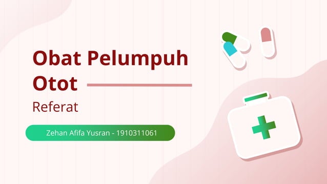 obat pelumpuh otot golongan depolarisasi dan non depolarisasi | PPTX