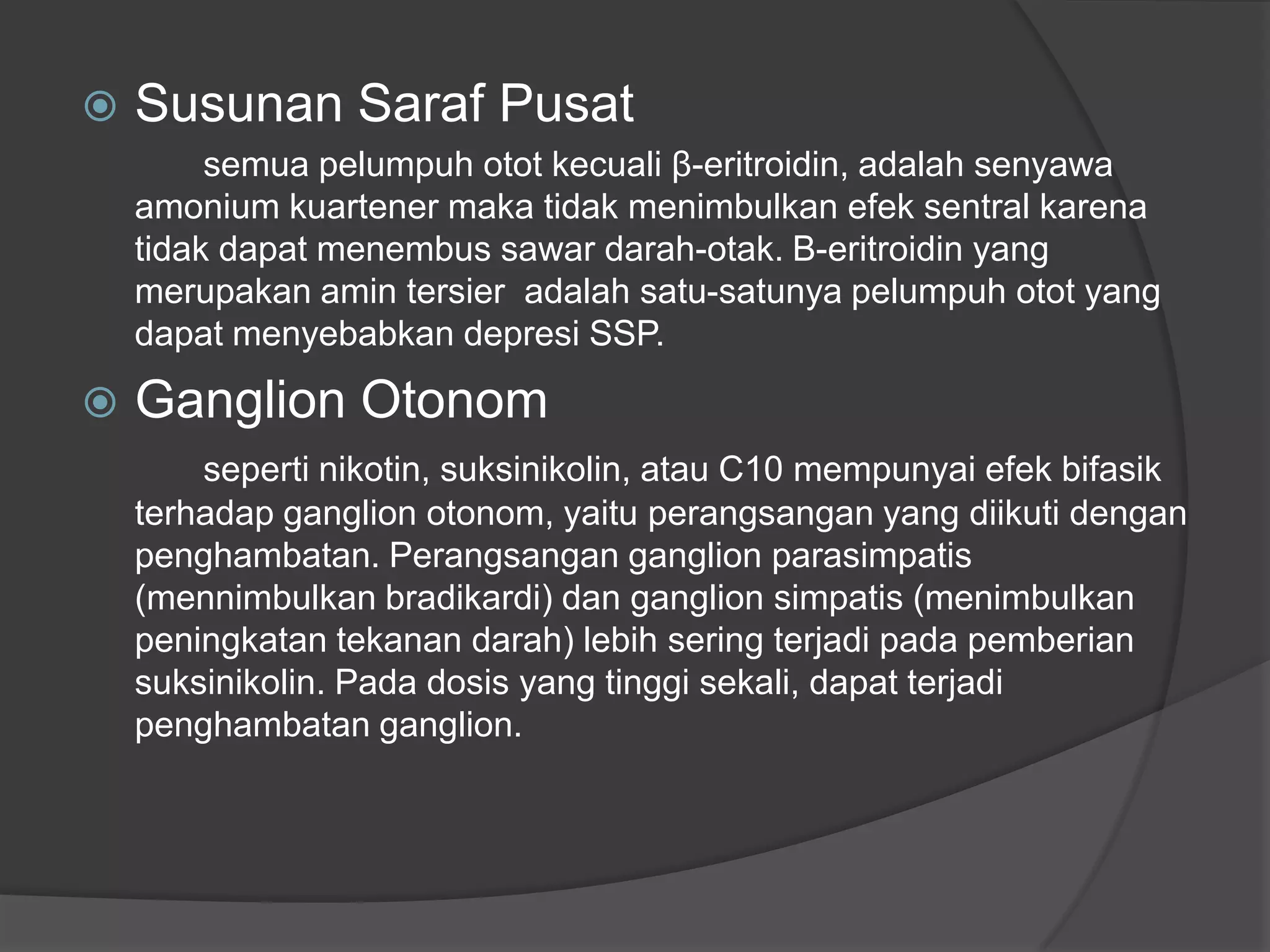 Obat pelumpuh otot dan ganglion | PPTX