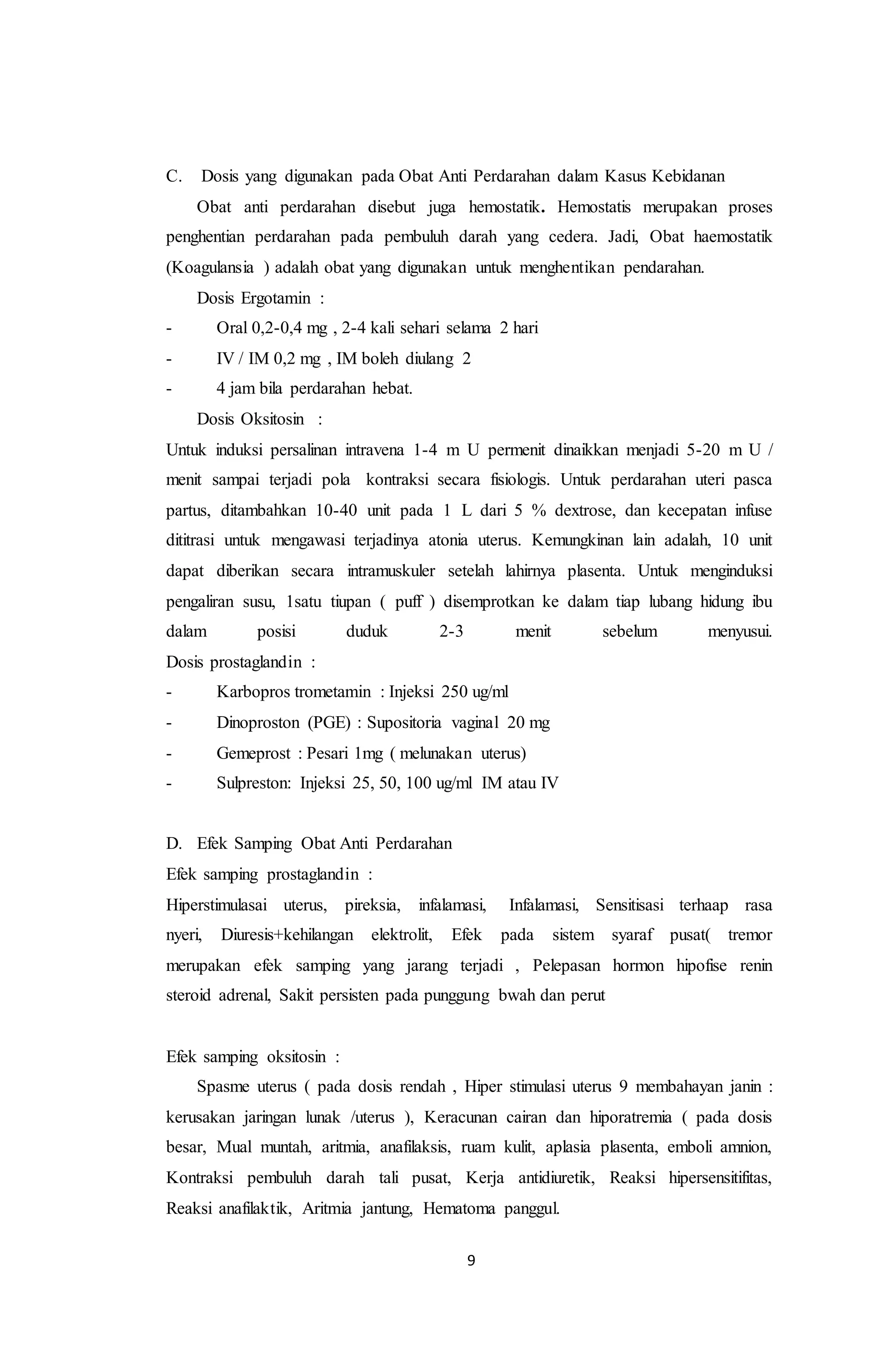 Obat pendarahan | DOCX