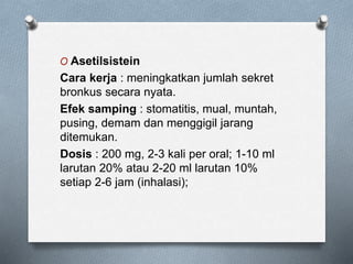 Obat saluran pernafasan | PPTX