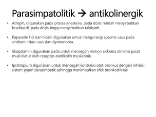 Obat sistem saraf autonom | PPTX