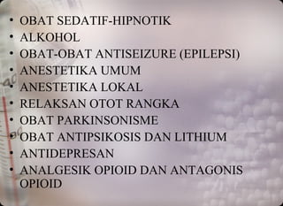 OBAT-OBAT SUSUNAN SARAF PUSAT | PPT