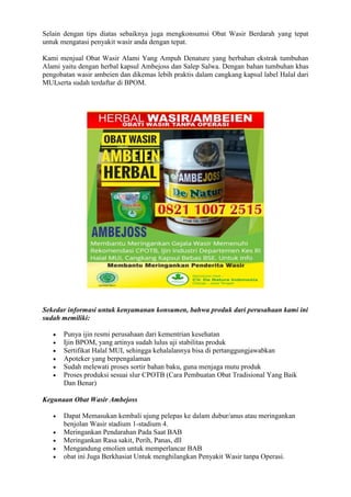 Obat wasir berdarah ampuh | PDF