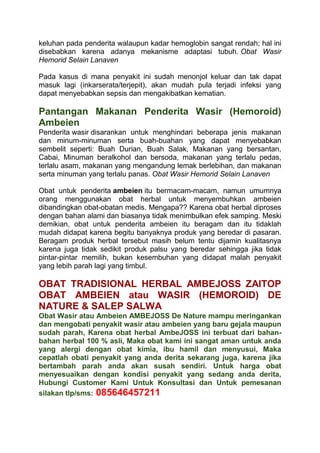 Obat wasir hemorid selain lanaven | PDF