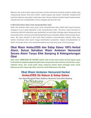 Obat wasir non medis dan anjuran dokter | PDF