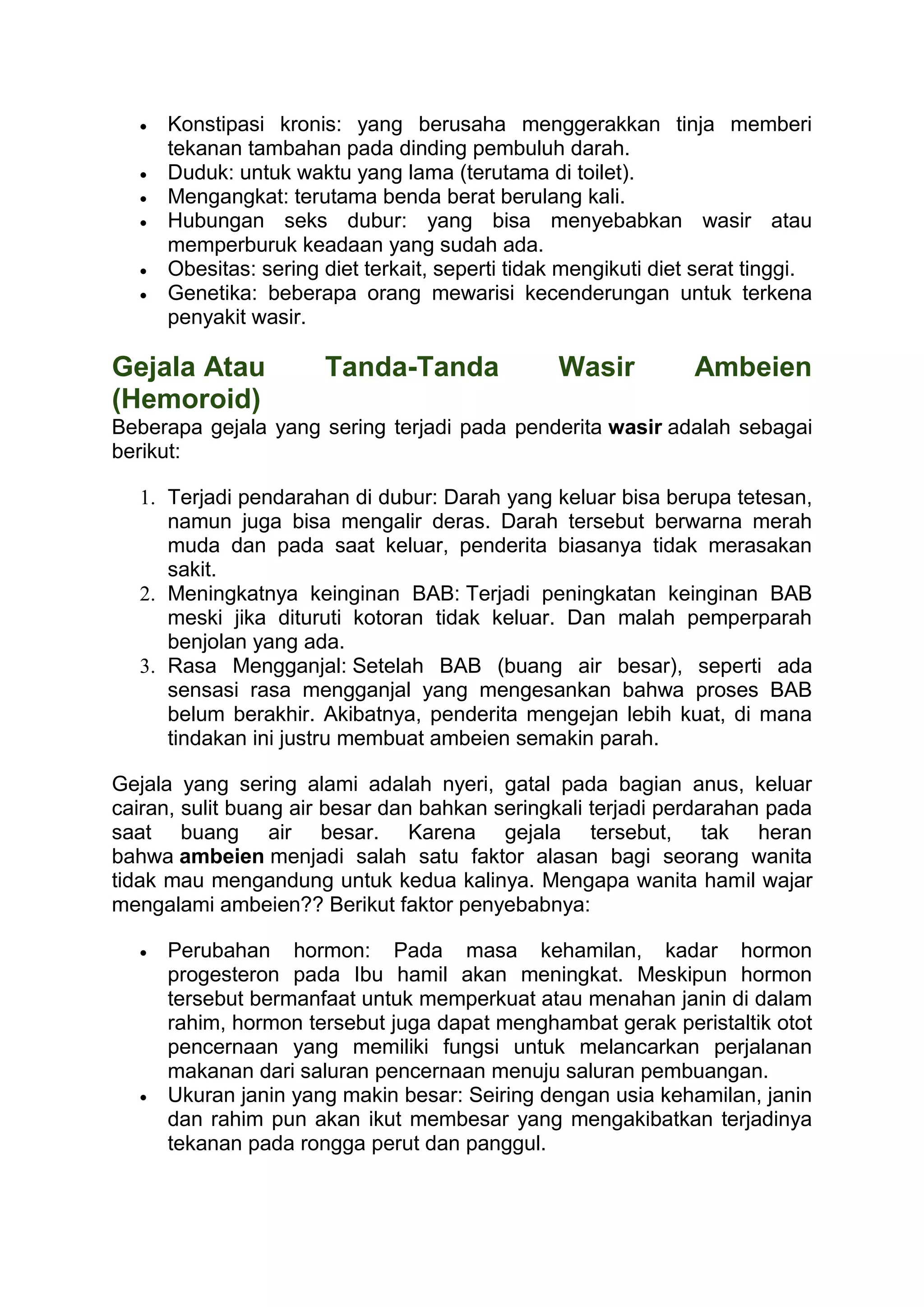 Obat wasir stadium 4 yang sudah parah | PDF