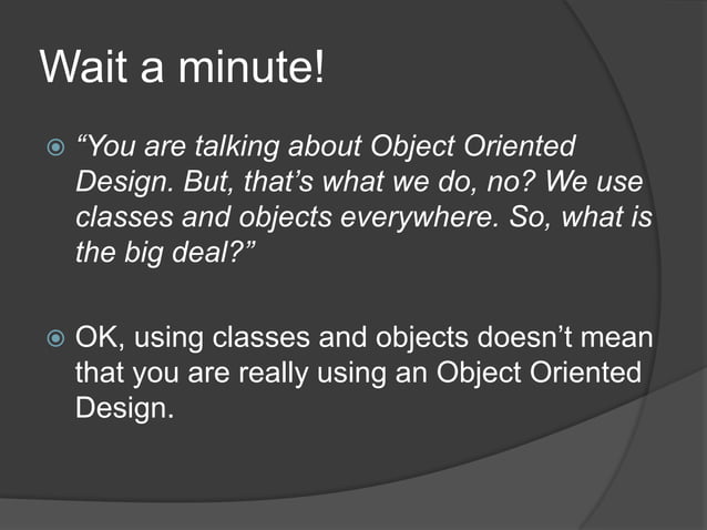 Object Oriented Design SOLID Principles | PPT