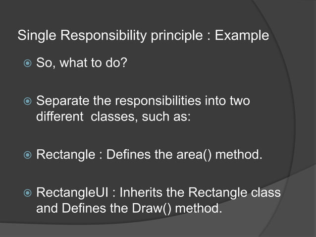 Object Oriented Design SOLID Principles | PPT