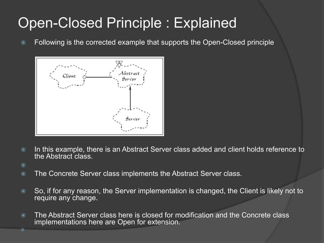 Object Oriented Design SOLID Principles | PPT