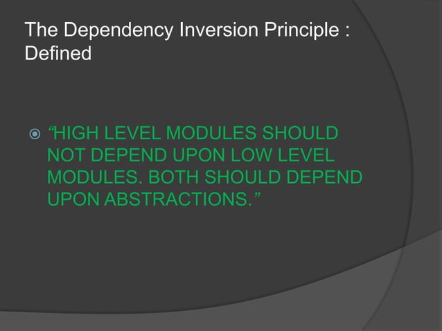 Object Oriented Design SOLID Principles | PPT
