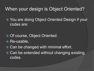 Object Oriented Design SOLID Principles | PPT