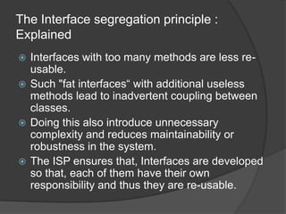Object Oriented Design SOLID Principles | PPT