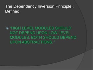 Object Oriented Design SOLID Principles | PPT