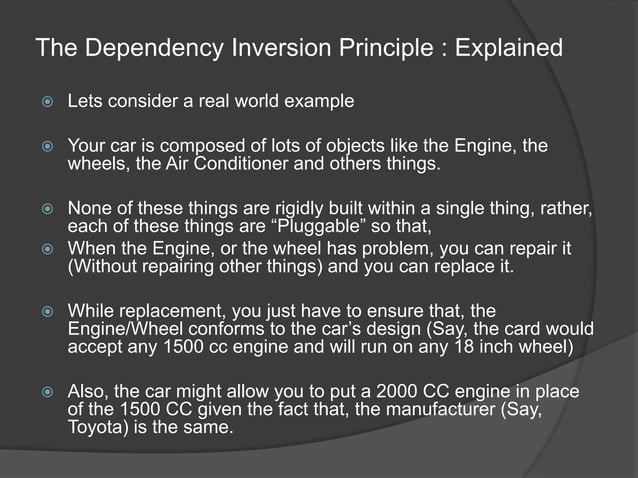 Object Oriented Design SOLID Principles