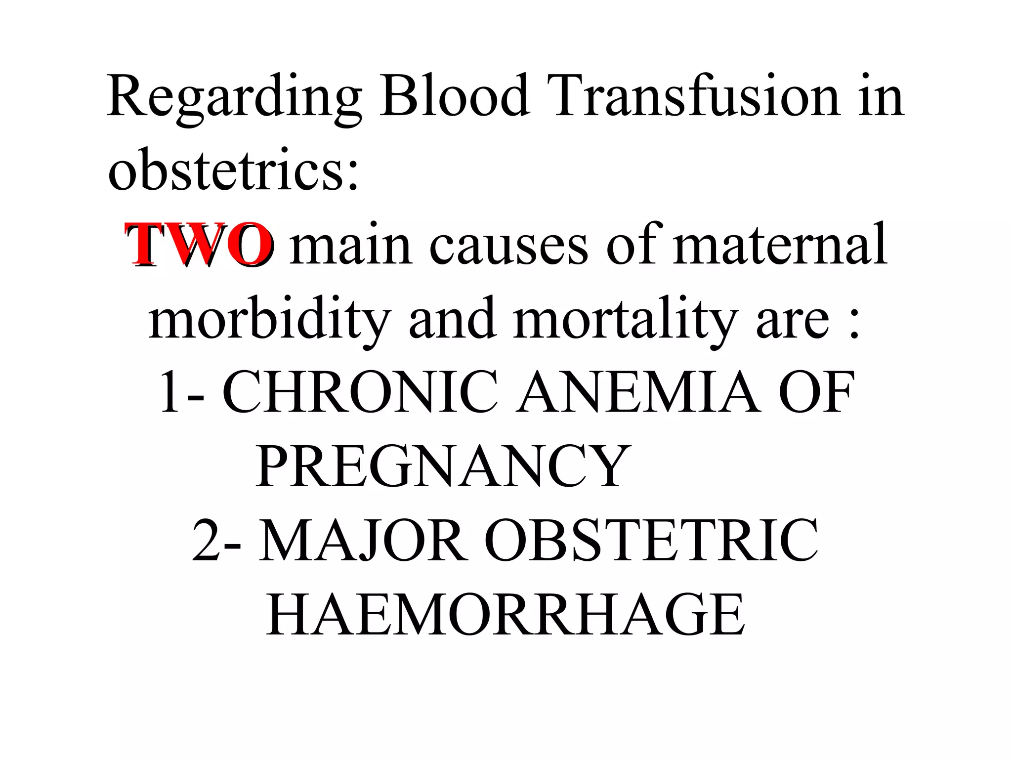blood transfusions during pregnancy | PPT