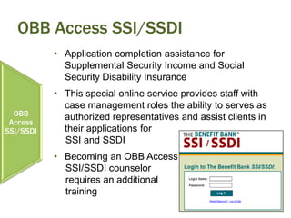 OBB standard power point | PPTX | Government Support and Welfare ...