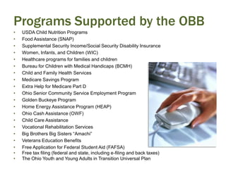 OBB standard power point | PPTX | Government Support and Welfare ...