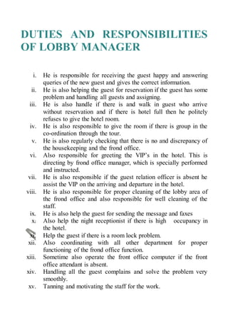 Front OfficeLobby | PDF