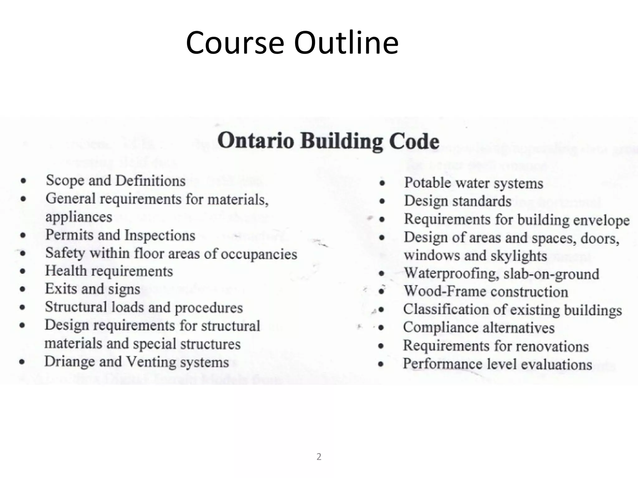 Ontario Building Code | PPT
