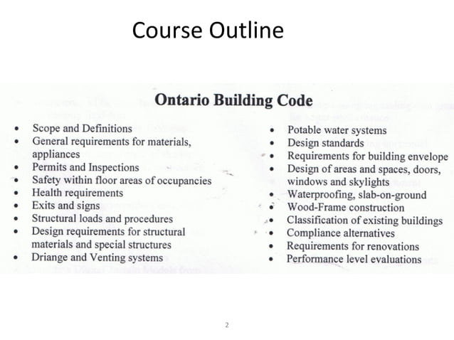 Ontario Building Code | PPT