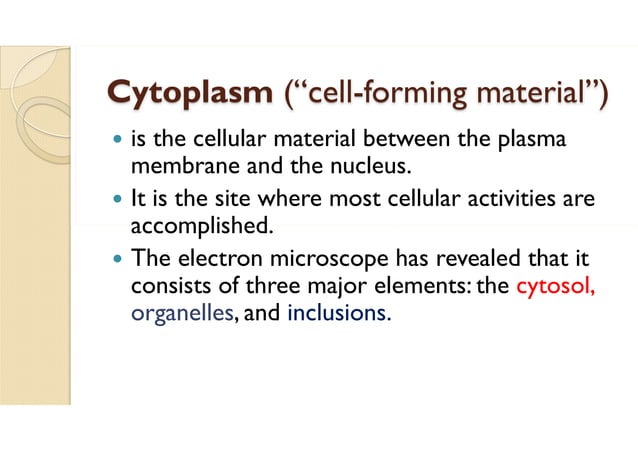 OBC CYTOLOGY.pdf ( properties , components and their functions in the ...