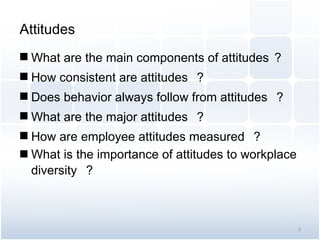 ch3 attitudes and job satisfaction | PPT