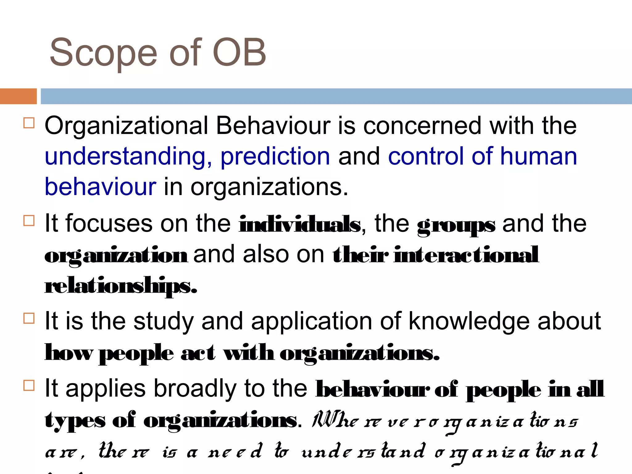 Introduction to Organizational Behavior | PPT