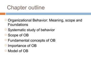 Introduction to Organizational Behavior | PPT