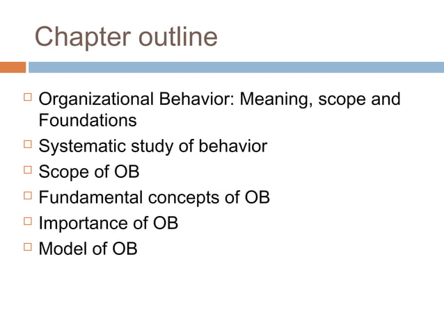 Introduction to Organizational Behavior | PPT | Business | Business and Finance