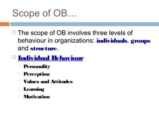 Introduction to Organizational Behavior | PPT