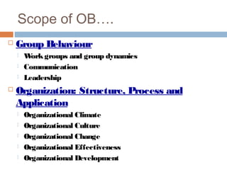 Introduction to Organizational Behavior | PPT