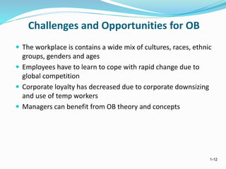 Ob chapter 1 introduction to ob | PPTX