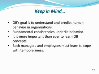 Ob chapter 1 introduction to ob | PPTX