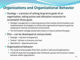 Ob chapter 1 introduction to ob | PPTX
