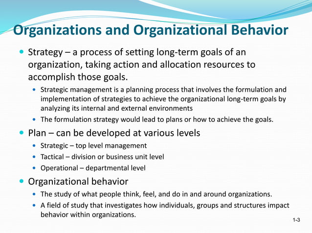 Ob chapter 1 introduction to ob | PPTX | Business | Business and Finance