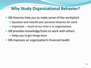 Ob chapter 1 introduction to ob | PPTX
