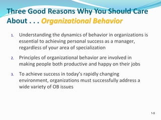 Ob chapter 1 introduction to ob | PPTX