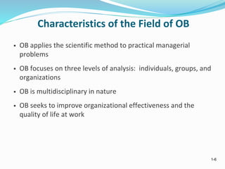 Ob chapter 1 introduction to ob | PPTX