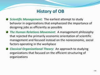 Ob chapter 1 introduction to ob | PPTX