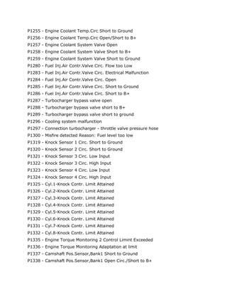 Audi OBD2 Codes | PDF | Consumer Electronics | Technology & Computing