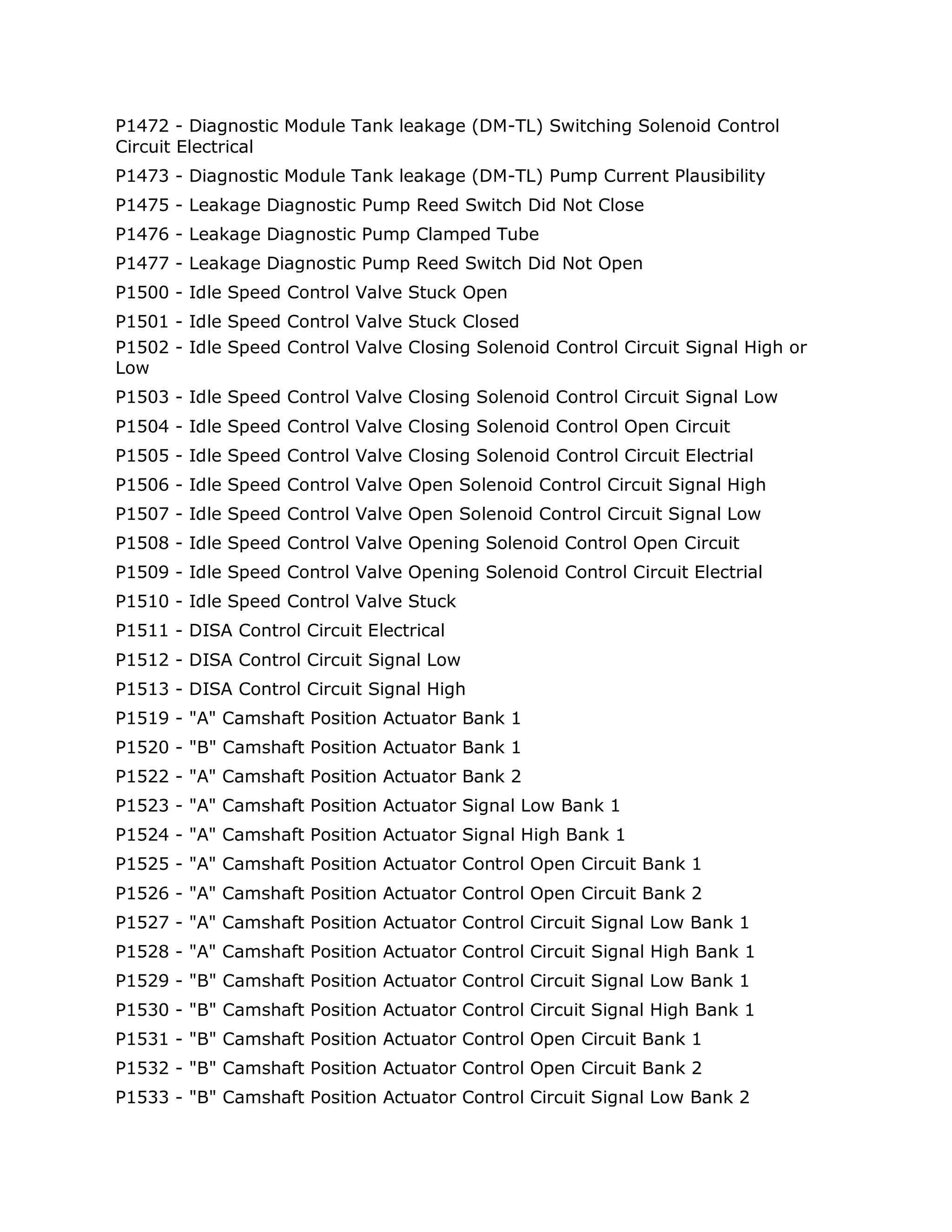 BMW OBD2 Codes | PDF