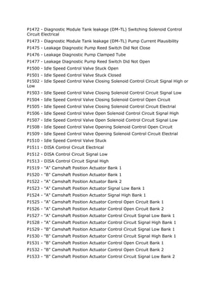 BMW OBD2 Codes | PDF
