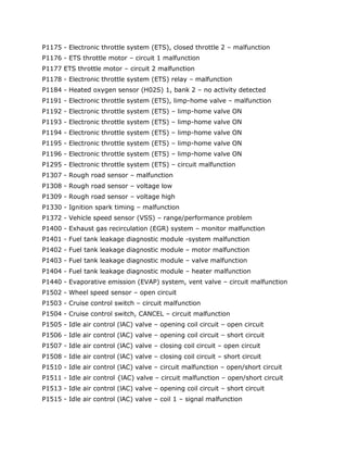Hyundai OBD2 Codes | PDF
