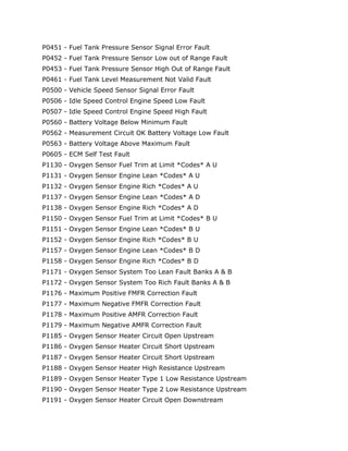 Land Rover OBD2 Codes | PDF | Chemistry | Science