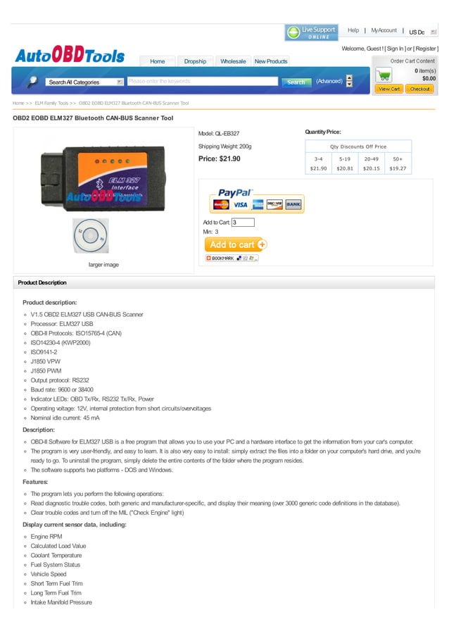 obd2 bluetooth adapter|elm327 interface|elm327 usb | PDF
