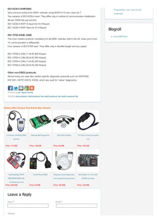 Obd2 obd ii obd protocol list | PDF | Computer Networking | Computing