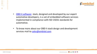 What is OBD and OBD II Software Stack? | PPTX