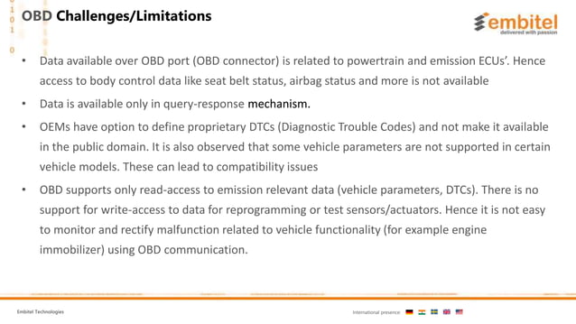 What is OBD and OBD II Software Stack? | PPTX